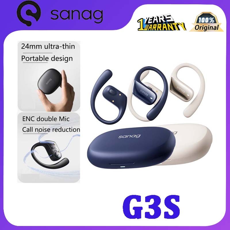 Sanag G3S หูฟังบลูทูธ Bone Conduction หูฟัง Concept Open Sport คลิปหู หูแขวน ความอดทนยาวนานเป็น ...