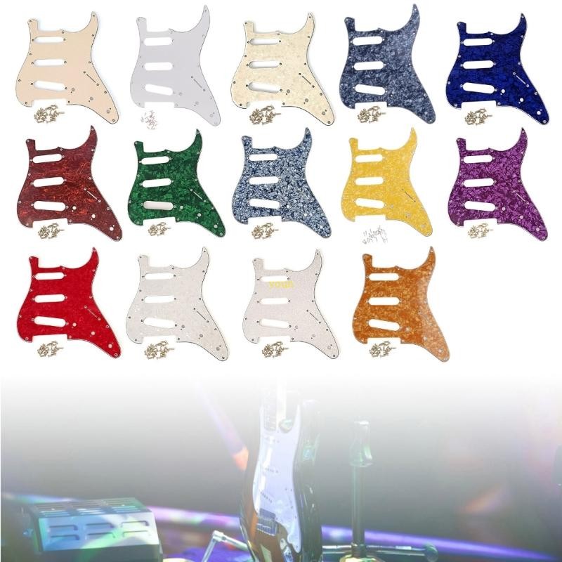 Youn 11 หลุมกีตาร์ Bass Pickguard 3 Ply Scratchplate กีตาร์ Scratch ...