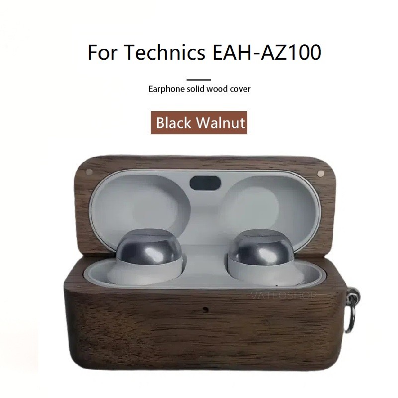 For Technics EAH-AZ100 Case,AZ100 Solid Wood Protective Case with Metal Buckle | Shopee Thailand