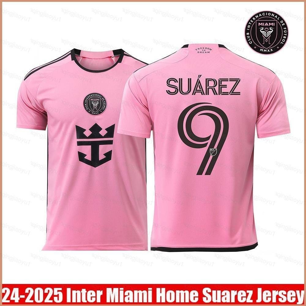 ใหม่ล่าสุด 2024-2025 เสื้อยืดลําลอง แขนสั้น พิมพ์ลาย Inter Miami Home ...