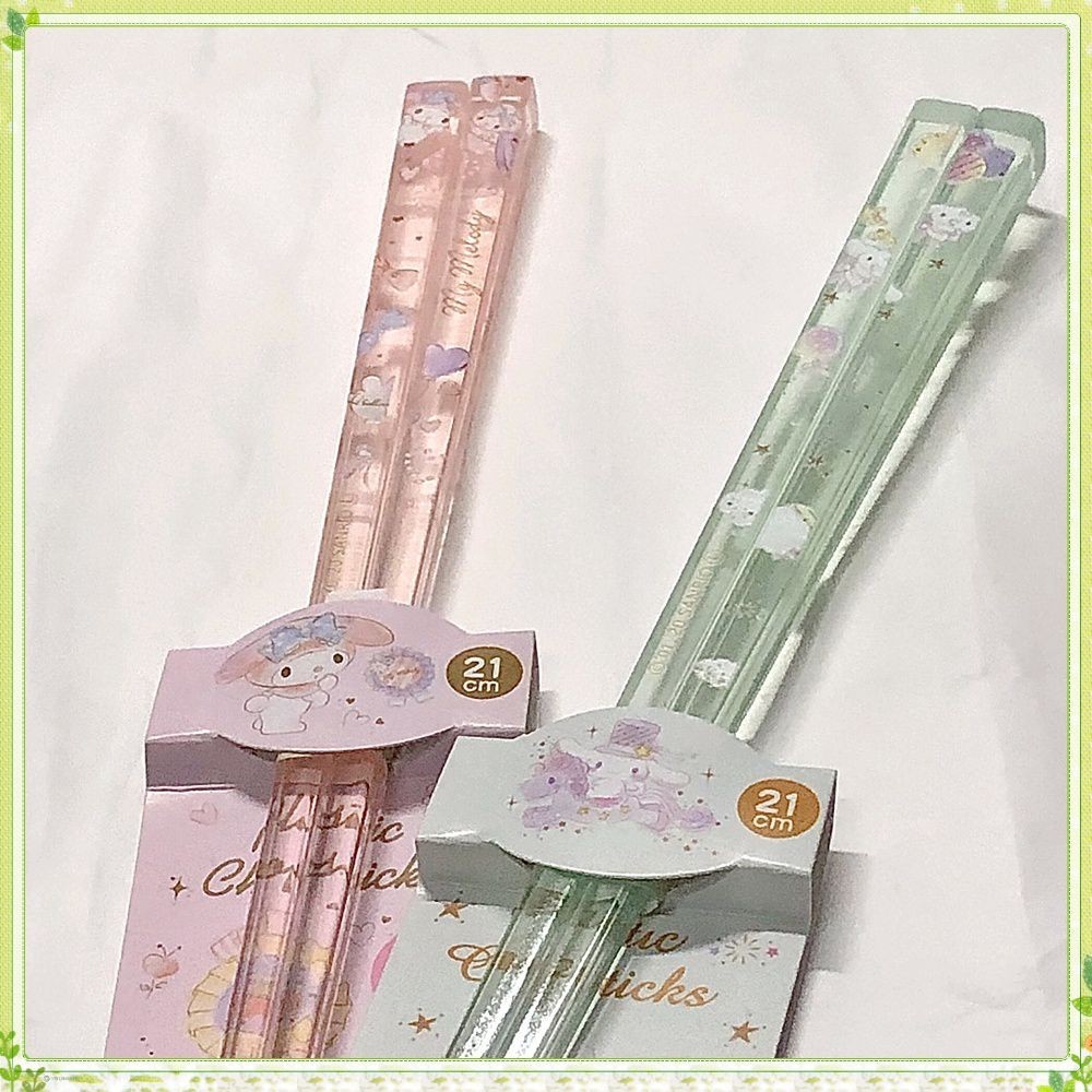 youngtime ตะเกียบการ์ตูน Sanrio น่ารัก นักเรียน ตะเกียบใสกันลื่นน่ารัก Kawaii Cinnamoroll ...