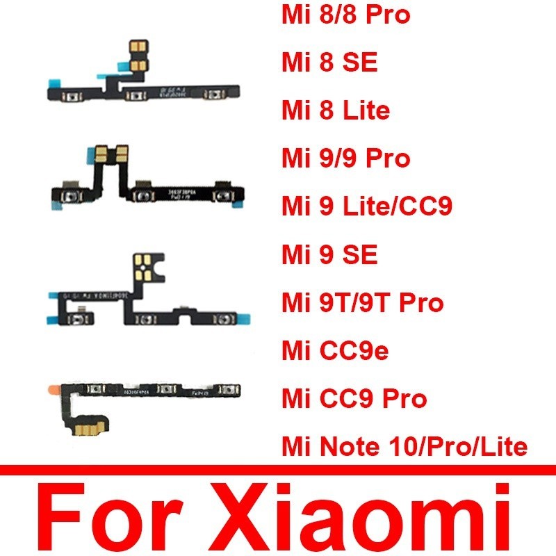 IUAF & Power บนปุ่มปรับระดับเสียงด้านข้าง Key Flex สําหรับ Xiaomi Mi 8 9 CC9 CC9e 9T Pro 8SE 9 ...
