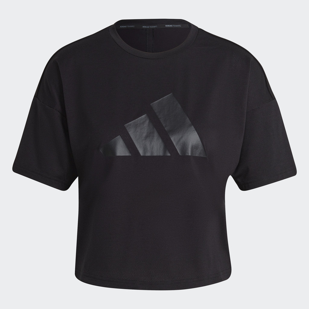 adidas เทรนนิง เสื้อยืด Train Icons 3-Bar Logo ผู้หญิง สีดำ HD8973 ...