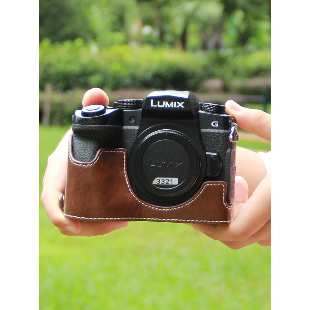 เคสกระเป๋าใส่กล้อง แบบหนัง ไม่มีกระจก สําหรับ Panasonic G95D G85 GX9 G9 GX85 G100 Base LX100m2 ...