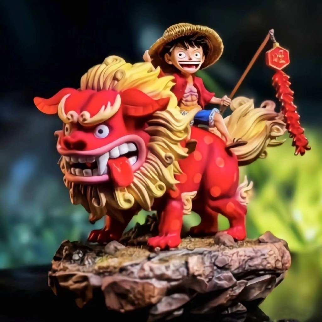 โมเดลฟิกเกอร์ One Piece One Piece หมวกฟาง GK Lion Ride Luffy ของขวัญปี ...