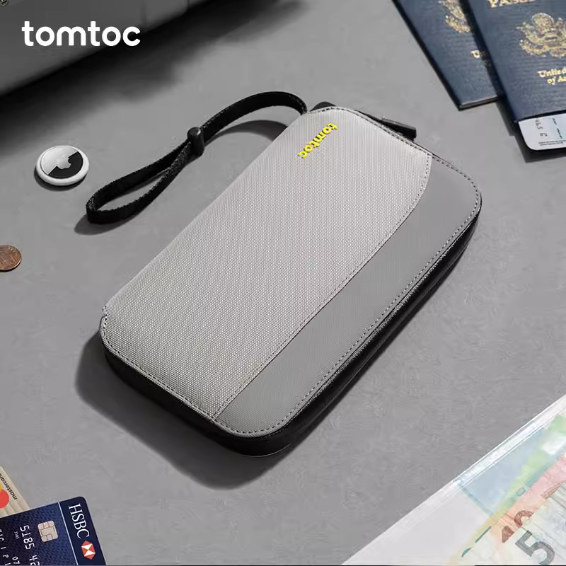 [Authentic] tomtoc multi-functional passport holder Passport case T03 ...