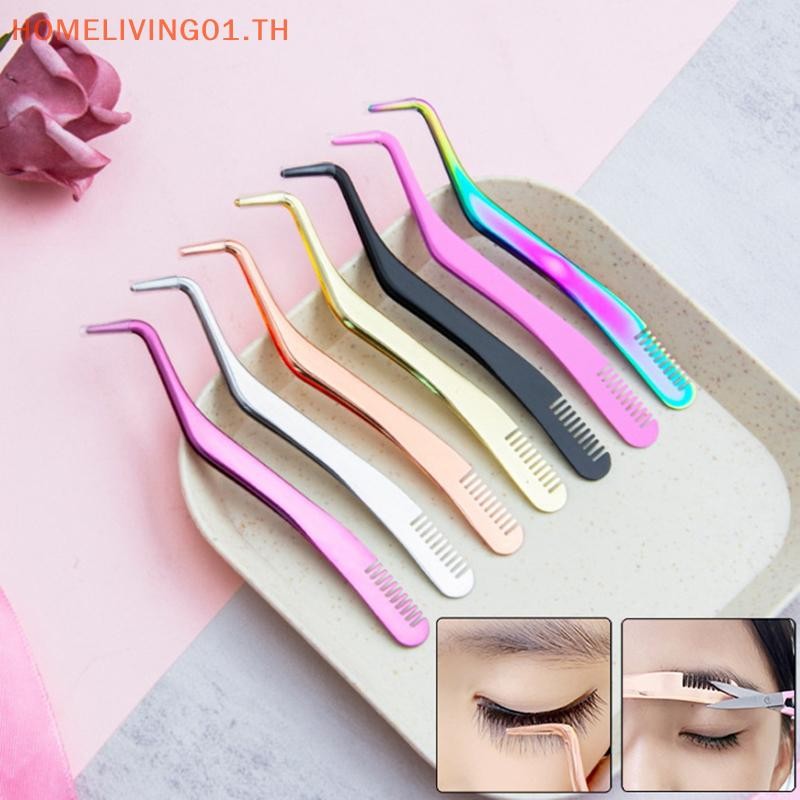 Onehome 1 ชิ้นขนตาหวีแหนบสแตนเลส Anti-Static Non-Magnetic Professional ...