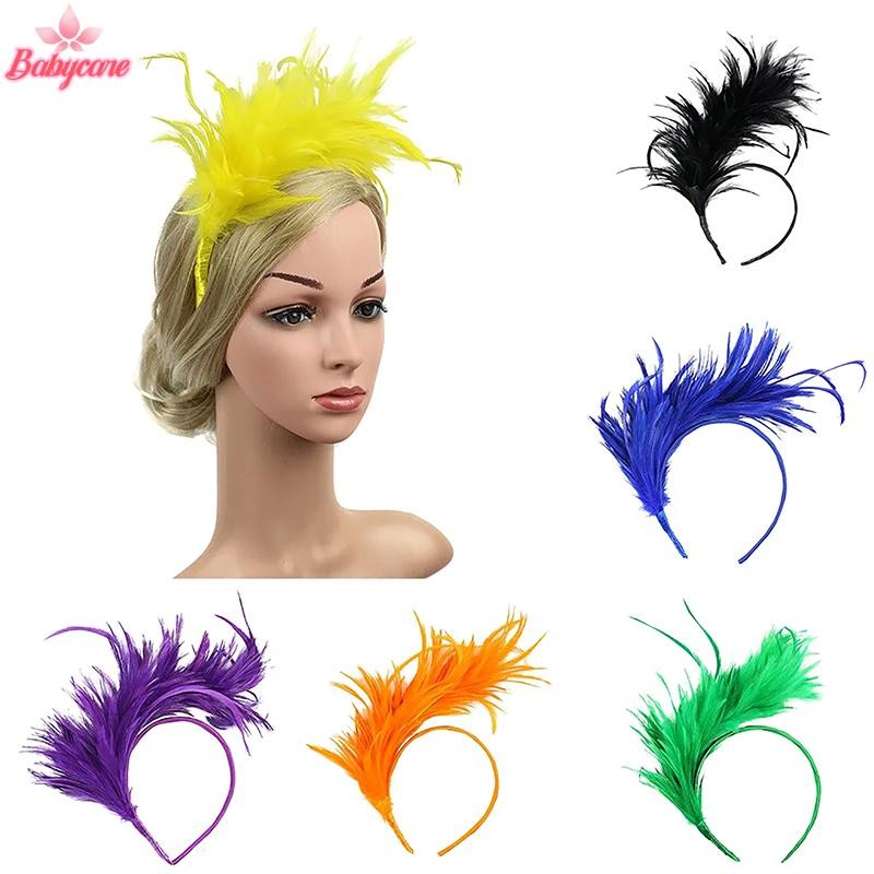 Byce> Feather 1920s Mardi Gras Flapper Feather Flapper Headpiece ...