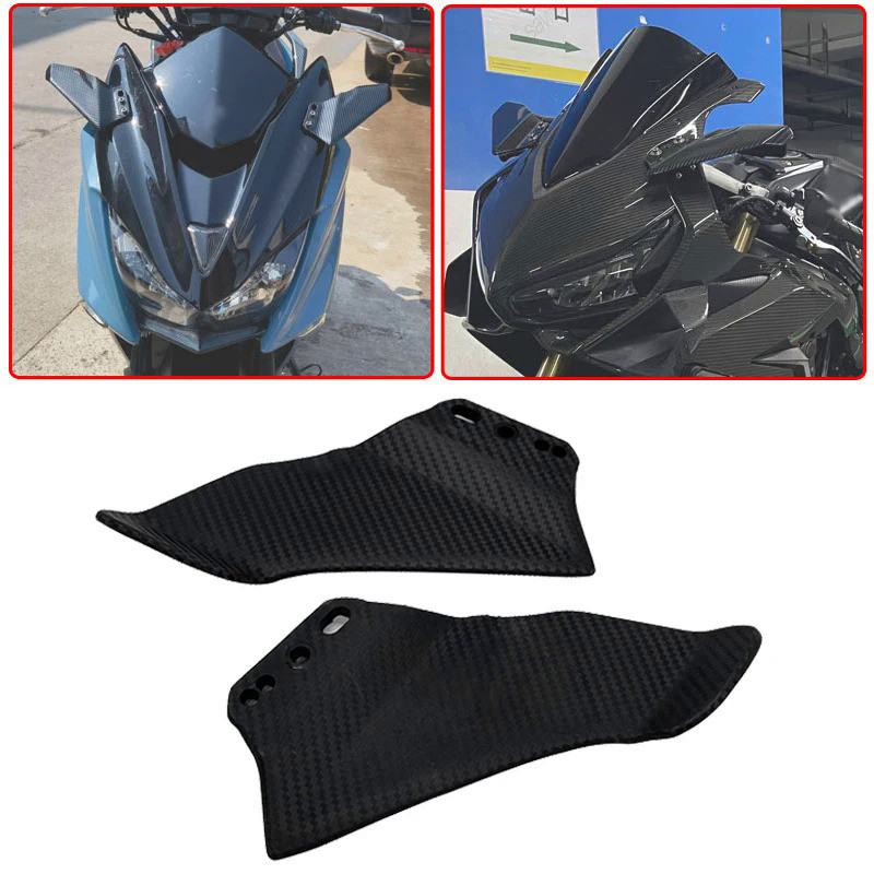 GM Motorcycle Winglet Aerodynamic Wing Kit Spoiler Rear View Mirror ...
