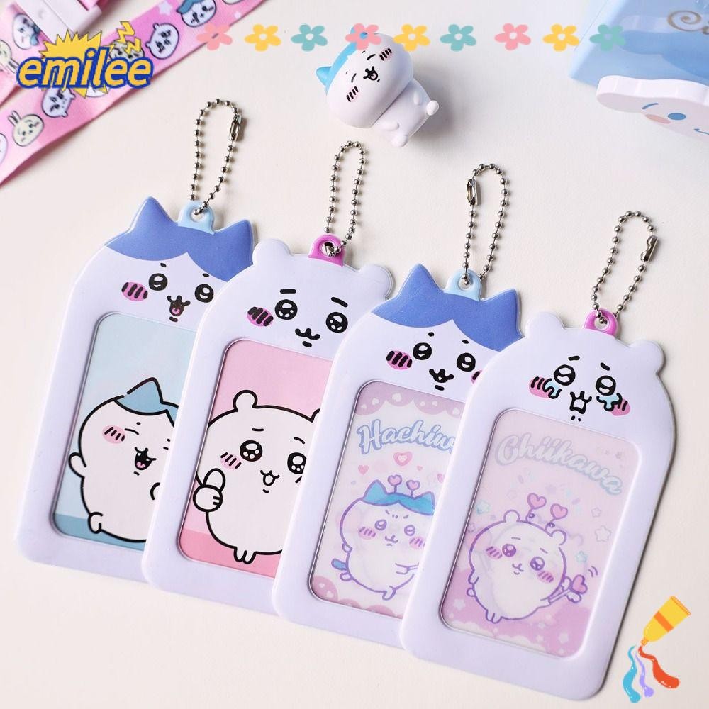 ฝาครอบการ์ด EMILEE, Wusaqi, Xiaoba, Jiyi ที่ใส่บัตร PVC, แมว, กระต่าย ...