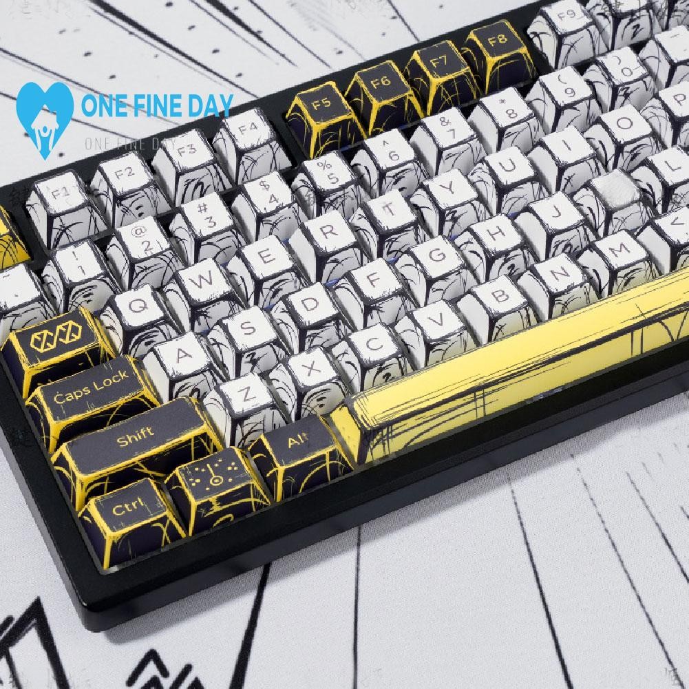 Pbt Comic Style Keycaps Profile Complete Set Keycaps เหมาะสําหรับ ...
