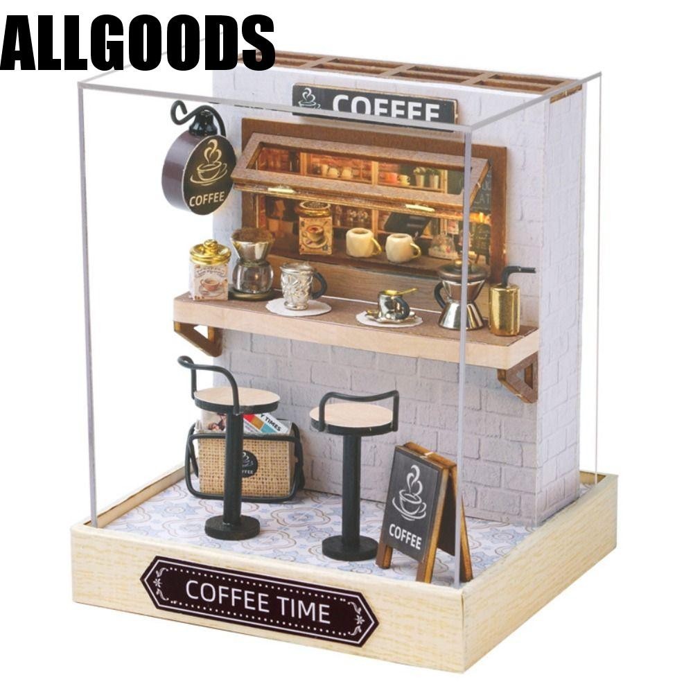 Allgoods โมเดลบ้านตุ๊กตาไม้ ขนาดเล็ก DIY สําหรับตกแต่งบ้านตุ๊กตา | Shopee Thailand