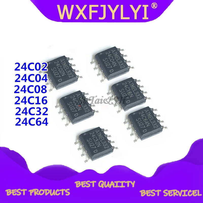 วงจรรวม SOP-8 EEPROM 24C02 24C04 24C08 24C16 24C32 24C64 6value อย่างละ ...