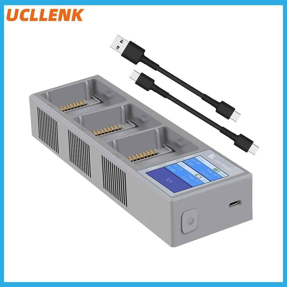 Digital Display Screen Battery Charger for DJI Mavic 3 Two Way Charging ...