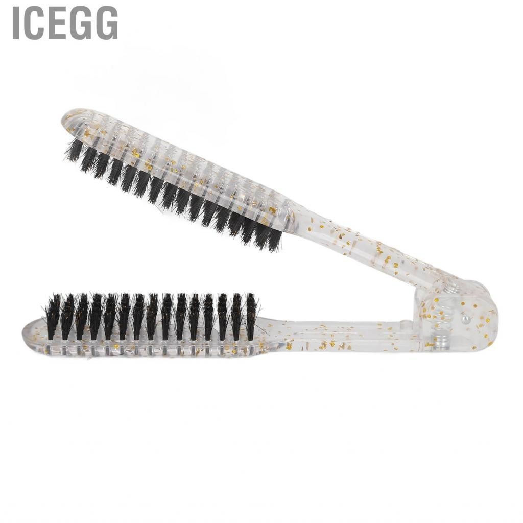 Icegg Hair Styling Straightener Clamp Brush Anti Static Straightening ...