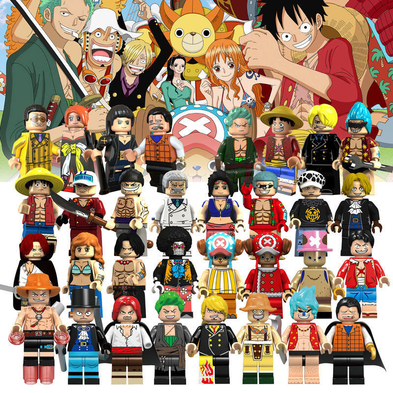 เข้ากันได้กับ Lego One Piece Series Luffy Zoro ชุดบล็อกตัวต่อ ...