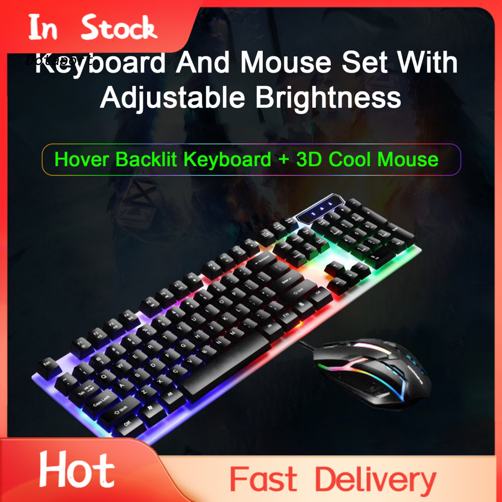 Kddt- ชุดคีย์บอร์ด และเมาส์เล่นเกม มีไฟแบ็คไลท์ Led 2400dpi ออกแบบตาม ...