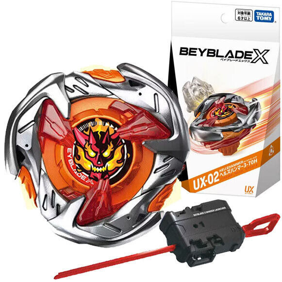 2024 Series Beyblade x Starter UX-02 hells HAMMER 3-70H (พร้อม launcher ...