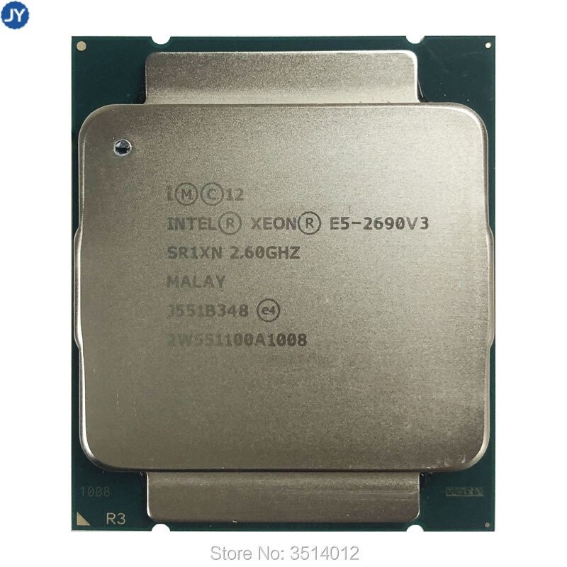 หน่วยประมวลผล CPU Intel Xeon E5-2690 v3 E5 2690v3 E5 2690 v3 2.6 GHz Twelve-Core Twenty-four ...