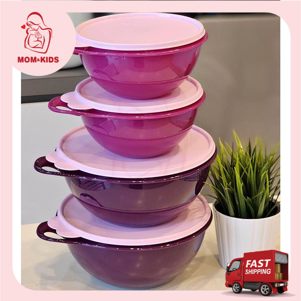Tupperware 3L 1.4L Thats A Bowl Set สีม่วง Pepel Ungu Set Hadiah Raya ...