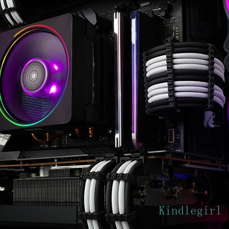 Hsv Sleeved สาย PSU แหล่งจ่ายไฟสายต่อ 1PC 18AWG ATX 24PIN CPU 8PIN PCI ...