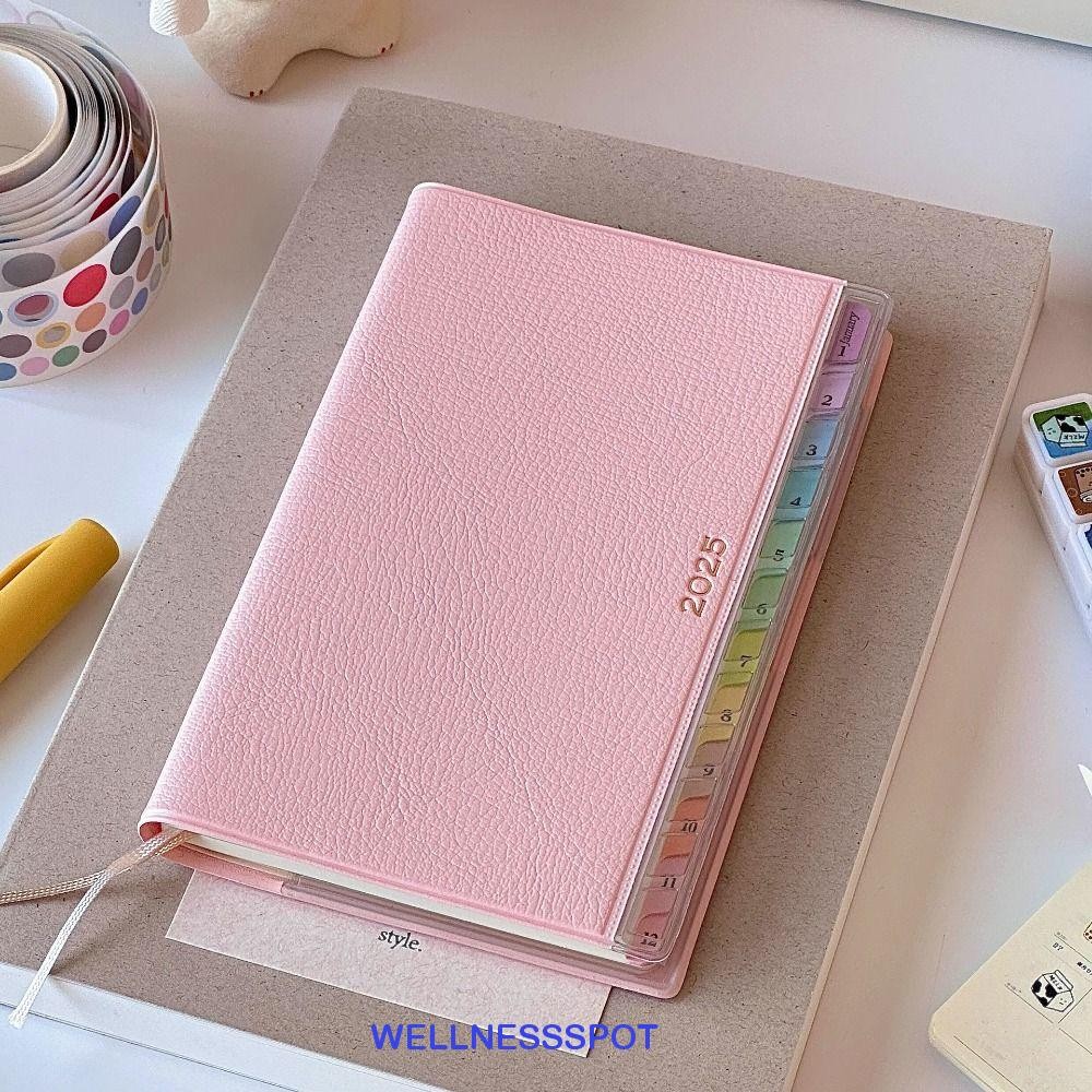 Wellnessspot 2025 Agenda Planner Notebooks, 224 หน้า Rainbow Index ...