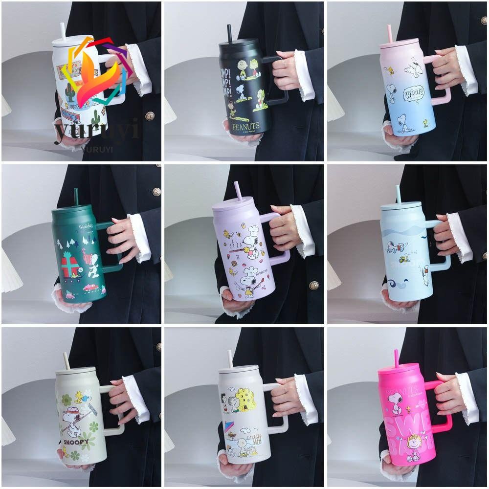 Yuruyi ถ้วยสูญญากาศ,การ์ตูนสแตนเลสฉนวนถ้วย,ขนาดใหญ่ความจุ Snoopy 1500ml ขวดความร้อน Drinkware ...