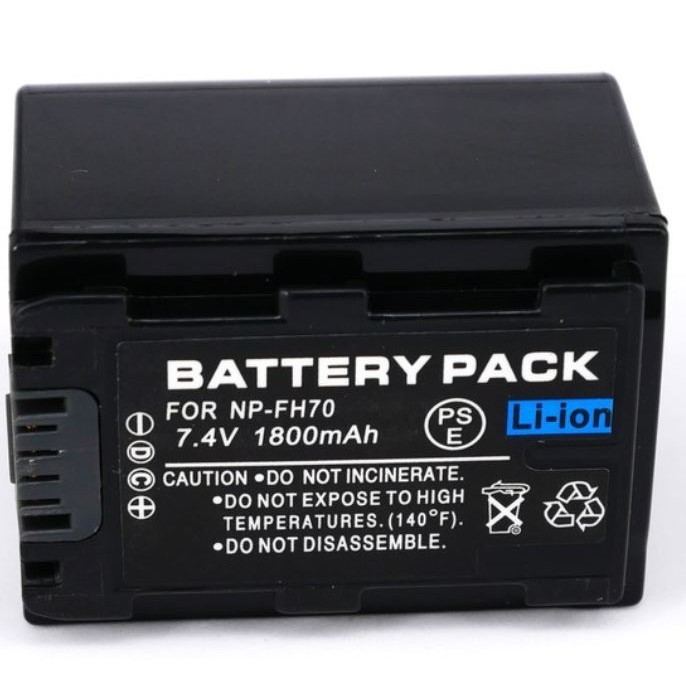 แบตกล้องโซนี่ รุ่นแบต SONY NP-FH70 1800mAh ใช้กับกล้องรุ่น : CR-HC51E DCR-30 DCR-DVD Series DCR ...