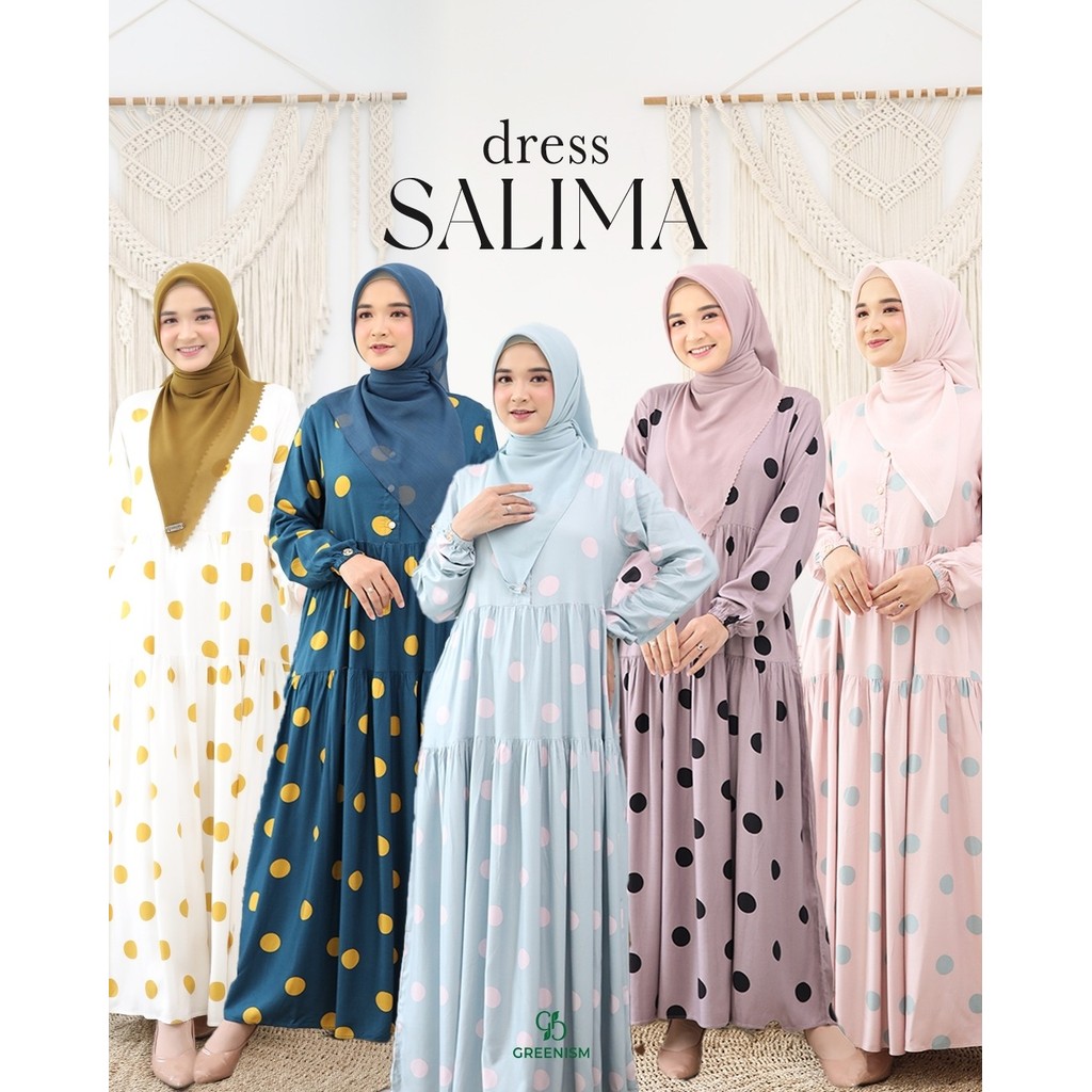 Greenism - SALIMA DRESS (Busui Friendly ล่าสุด Simple Syari Gamis ...