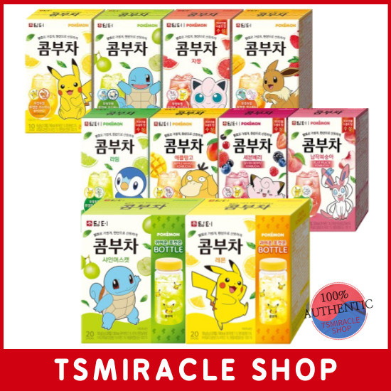 Damtuh Pokemon Kombucha 5g 10,20,30,50 Sticks(8 Flavors) Low Calorie ...