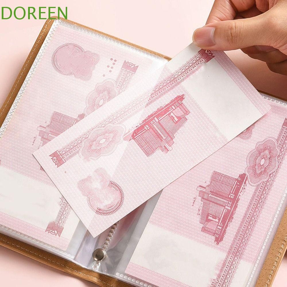 Doreen ประหยัดเครื่องผูกเงิน,50แผ่นหนัง PU Budget Binder ที่มีการล็อค ...