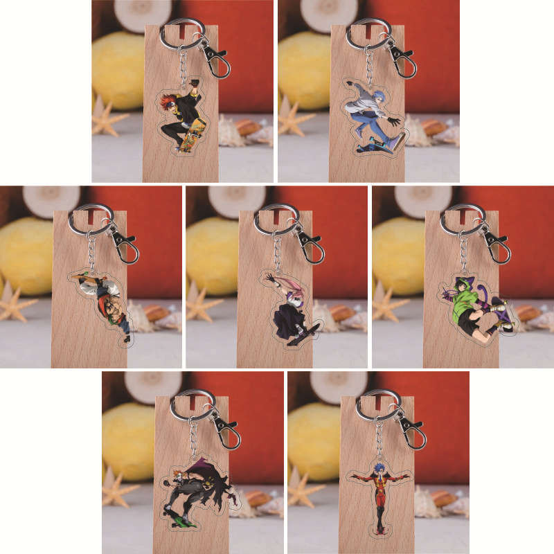 ของสะสมอนิเมะ Infinite Skateboard Chihaya Aka พวงกุญแจอะคริลิคใสสองด้าน ...