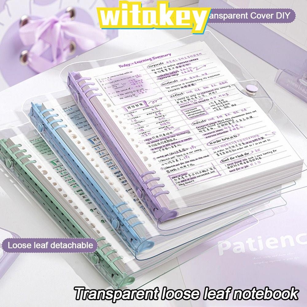 หนังสือวาระ WITAKEY, สมุดบันทึกเครื่องผูกวางแผนรายสัปดาห์รายวันโปร่งใส, สมุดสเก็ตช์แบบหลวมแบบ ...