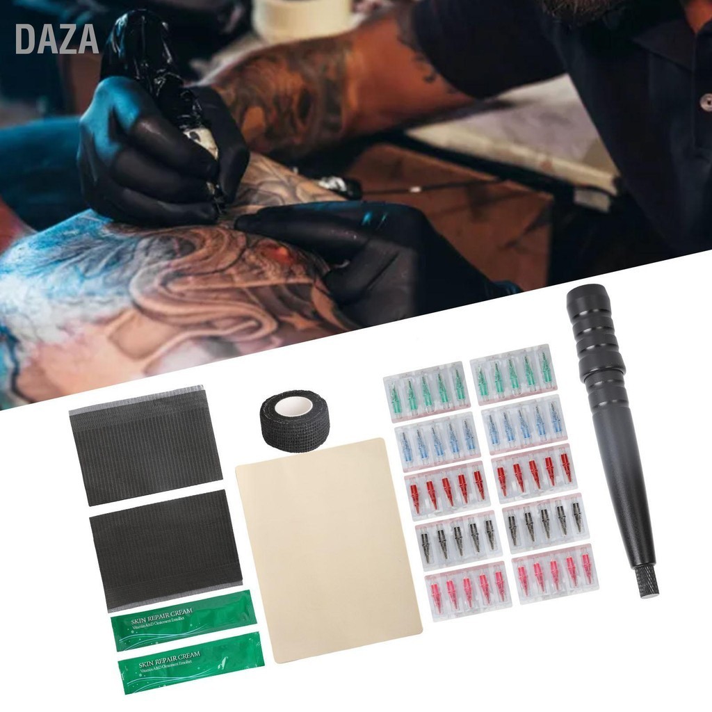 DAZA 50PCS Tattoo Ball ตลับหมึกปากกา 10ml 5 สี ปากกาลูกลื่นคู่มือ ...