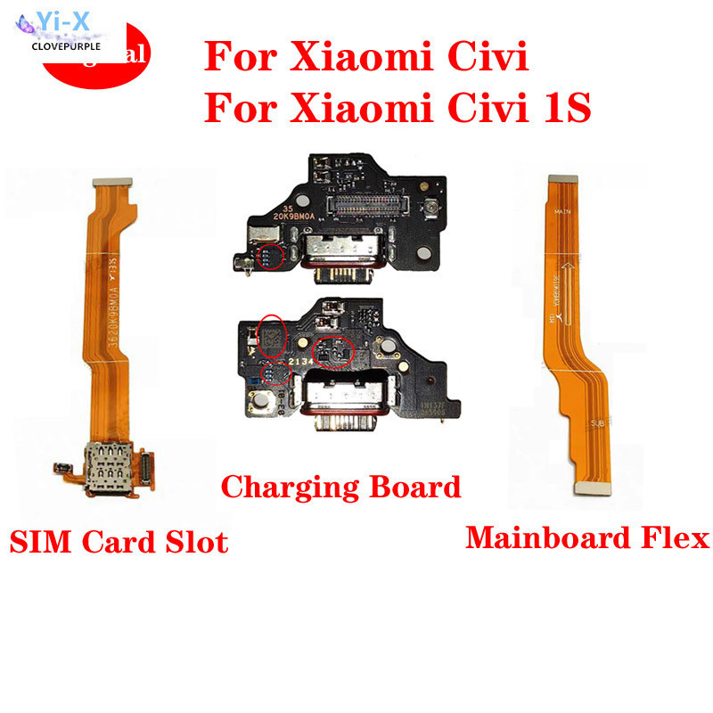 1x สําหรับ Xiaomi Civi Civi1S Type-C พอร์ตชาร์จ USB ไมค์ บอร์ดสัญญาณ ...