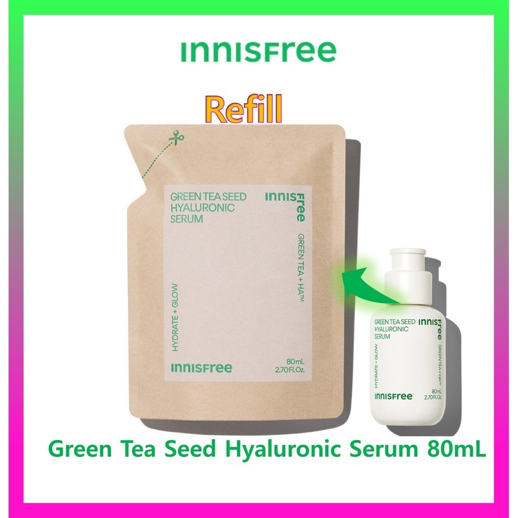Innisfree เซรั่มชาเขียว ไฮยารูลอนิก 80 มล. [รีฟิล] / Innisfree Green ...