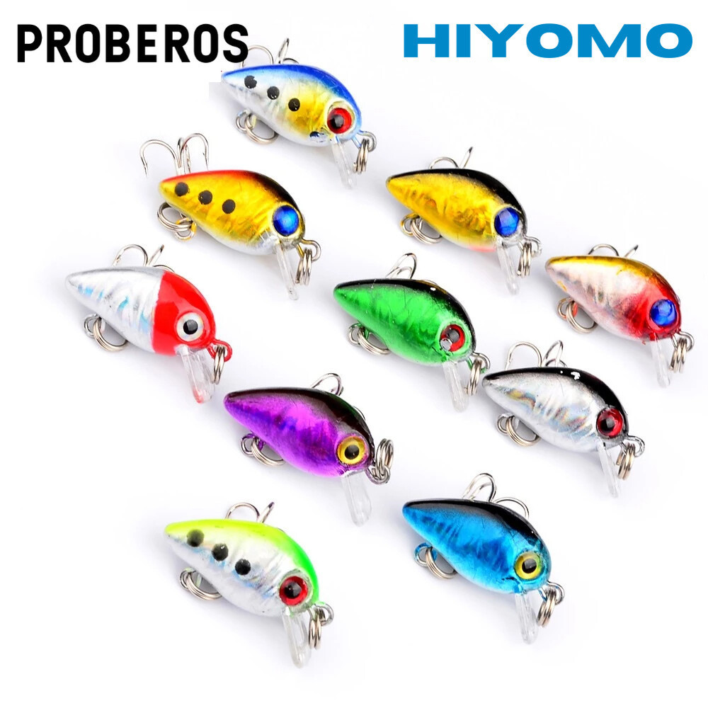 Proberos 1PCS Mini Minnow Crankbait 2.6 ซม.1.6g พลาสติกดําน้ําตกปลา ...