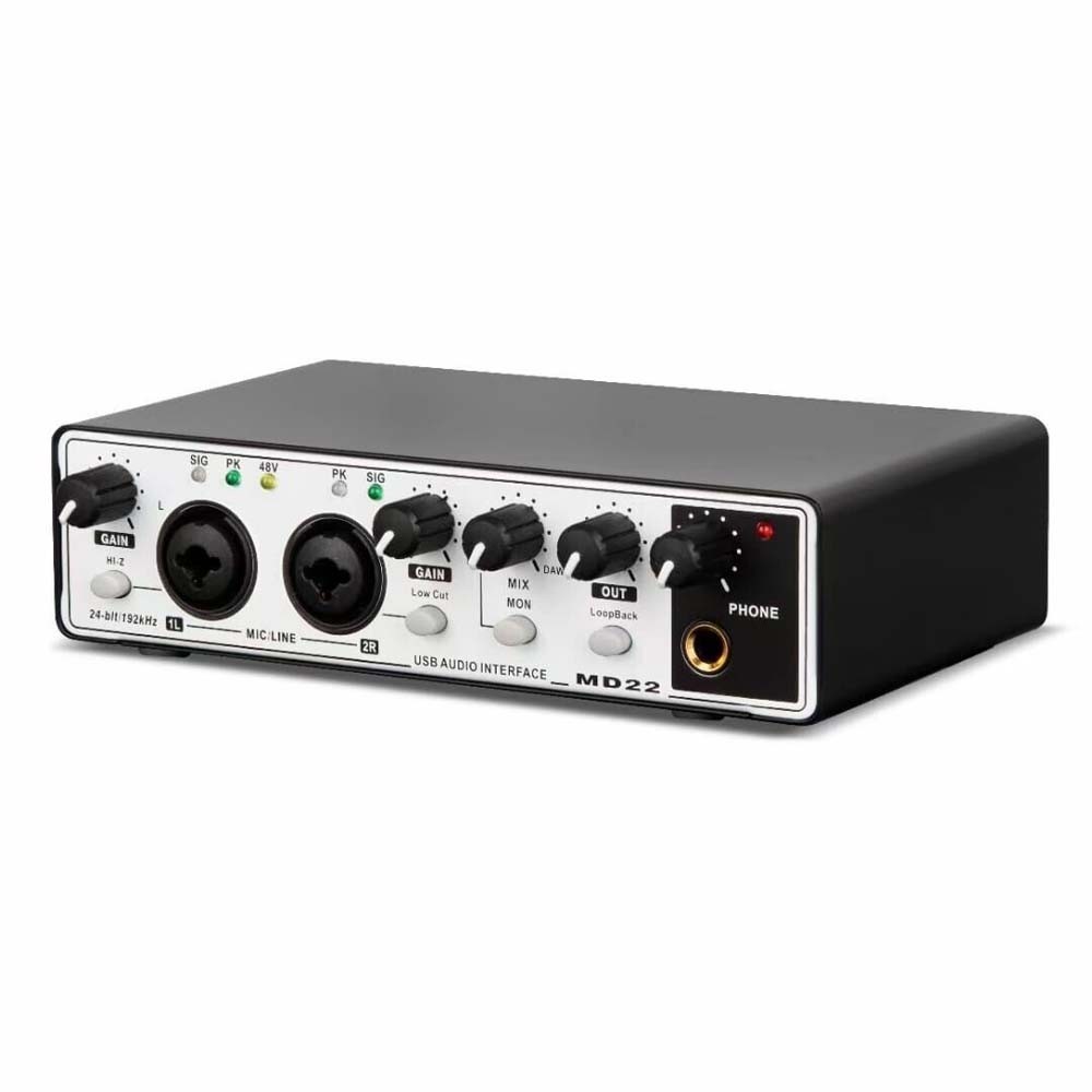 Professional USB Audio Interface Studio Live Recording Sound Card ...