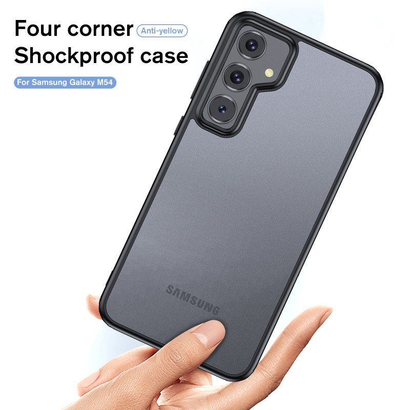 เคสโทรศัพท์มือถือแบบใส ผิวด้าน กันกระแทกสี่มุม สําหรับ Samsung Galaxy M54 5G HD M54 M34 M14 5G ...