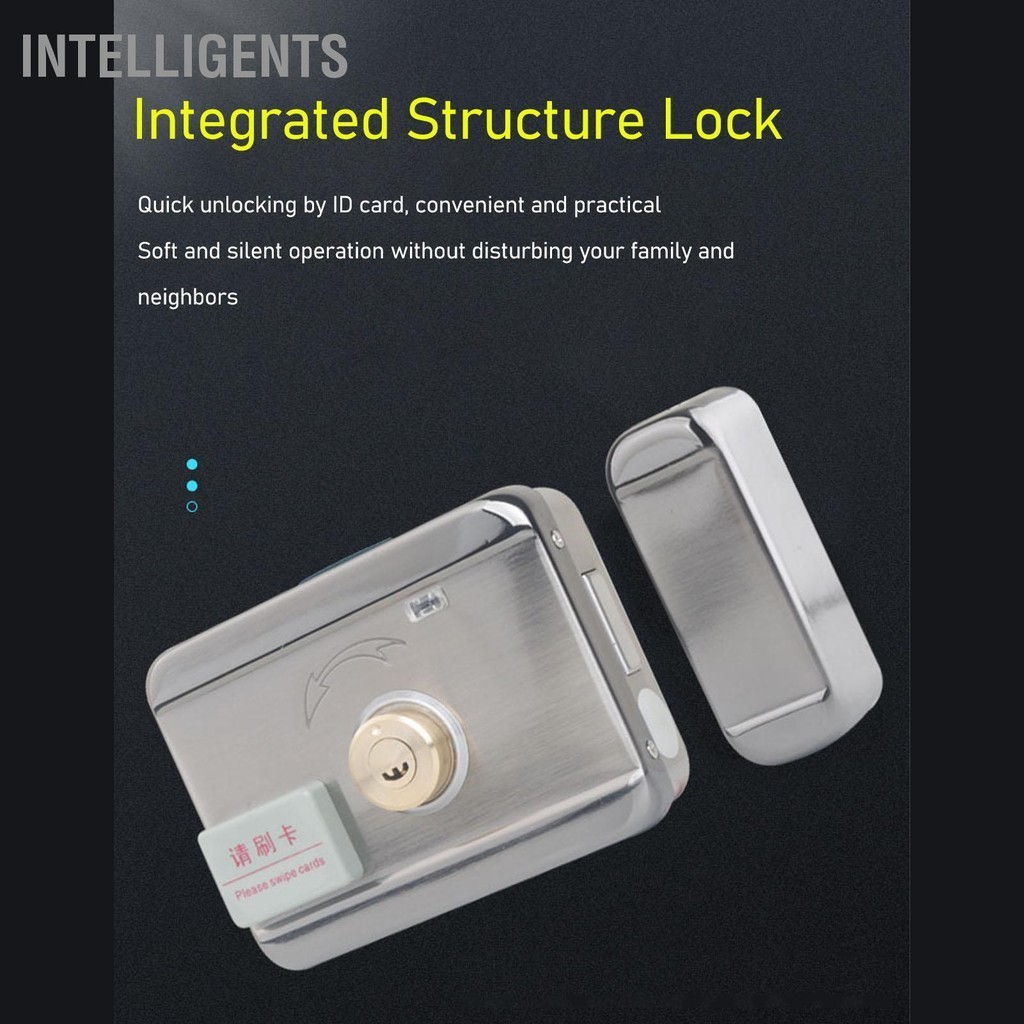 IntelligentS ID Card Lock โครงสร้างรวมสายไฟฟรี Anti Theft Silent Double ...