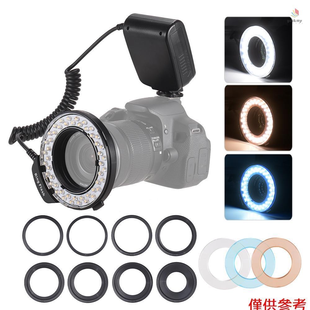Hd-130 Macro LED Ring Flash Light จอแสดงผล LCD 3000-15000K GN15 Power ...