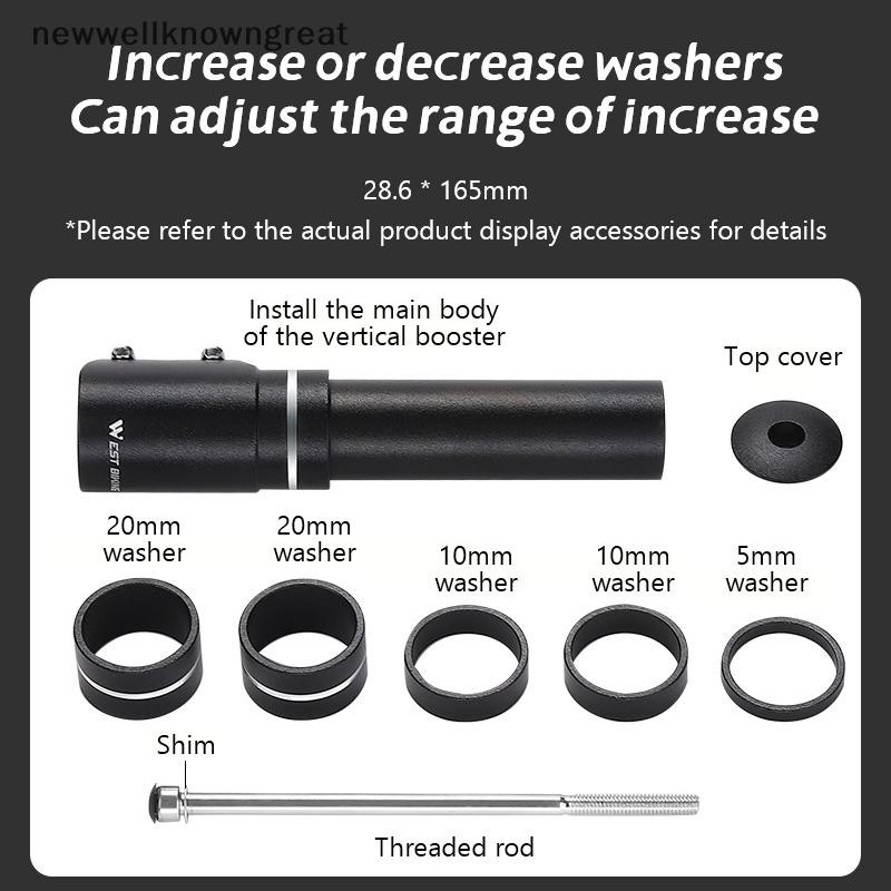 Newwellknowngreat จักรยานส้อม Stem Extension 70-225 มม.Handlebar Rise ...