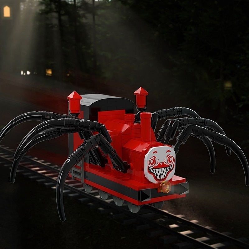 บล็อกตัวต่อสำหรับเด็กของเล่นรถไฟสีแดง CHARLES Train เข้ากันได้กับ LEGO ...