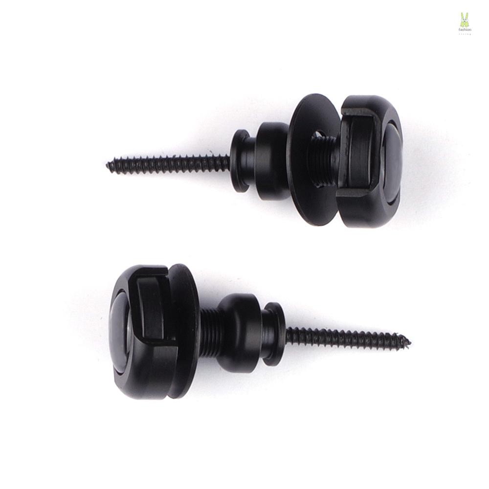 2 ชิ้นสายกีตาร์ล็อคโลหะความปลอดภัย Quick Release สายคล้องคอปุ่ม ...