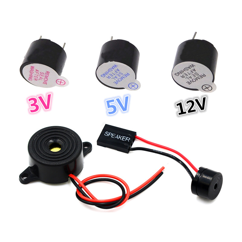 10pcs 3V 5V 12V Active Buzzer แม่เหล็กยาว Continous Beep Tone 12*9.5 ...
