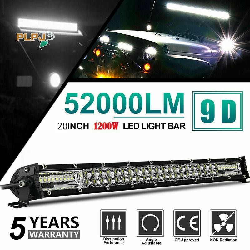 Plpj 20 นิ้ว 1200W Led Light Bar Dual แถว Spot Flood Combo ทํางาน UTE ...