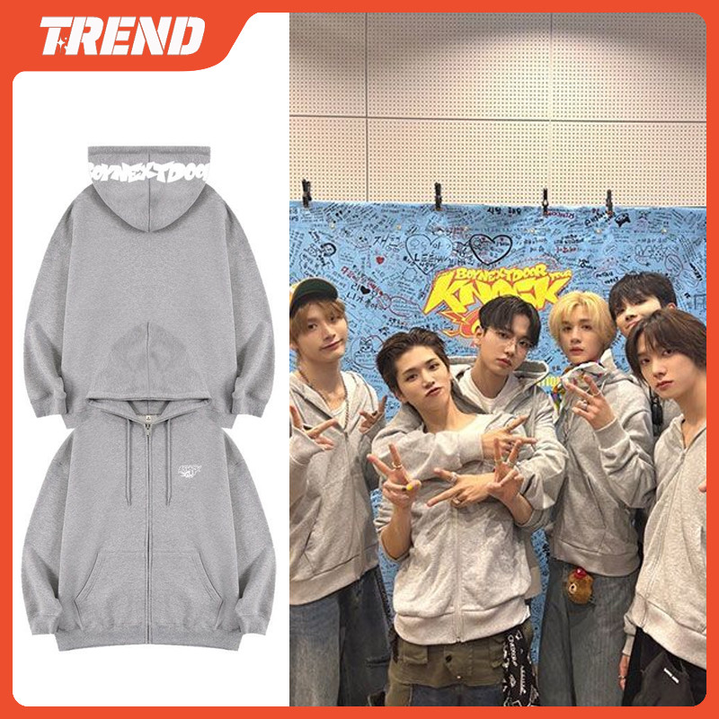 Kpop BOYNEXTDOOR คอนเสิร์ต KNOCK ON Merch Zip-up Hoodie ผู้ชายและ ...