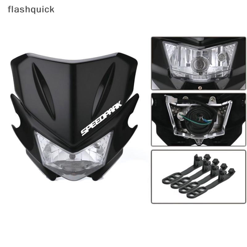 Flashquick Universal ไฟหน้าแฟริ่งรถจักรยานยนต์ Hi/Lo Beam Light Street ...