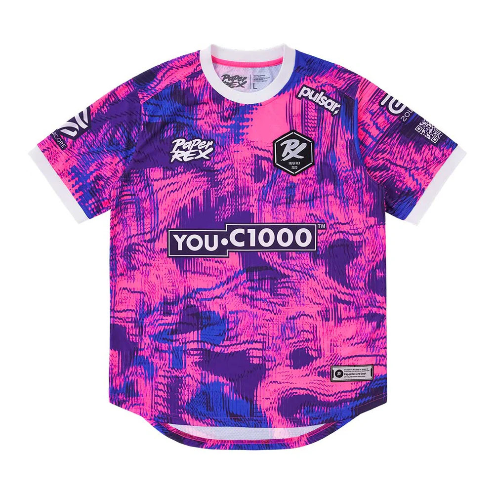 [ปรับแต่งได้]เสื้อแข่งแข่งขันอย่างเป็นทางการ Prx 2025/26 DinoGlitch Papier Rex E-sports VALORANT ...