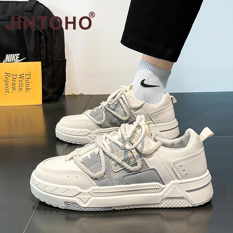 Jintoho Budget - รองเท้าผ้าใบลําลองผู้ชายกลางแจ้งแฟชั่นที่เป็นมิตรพร้อม ...